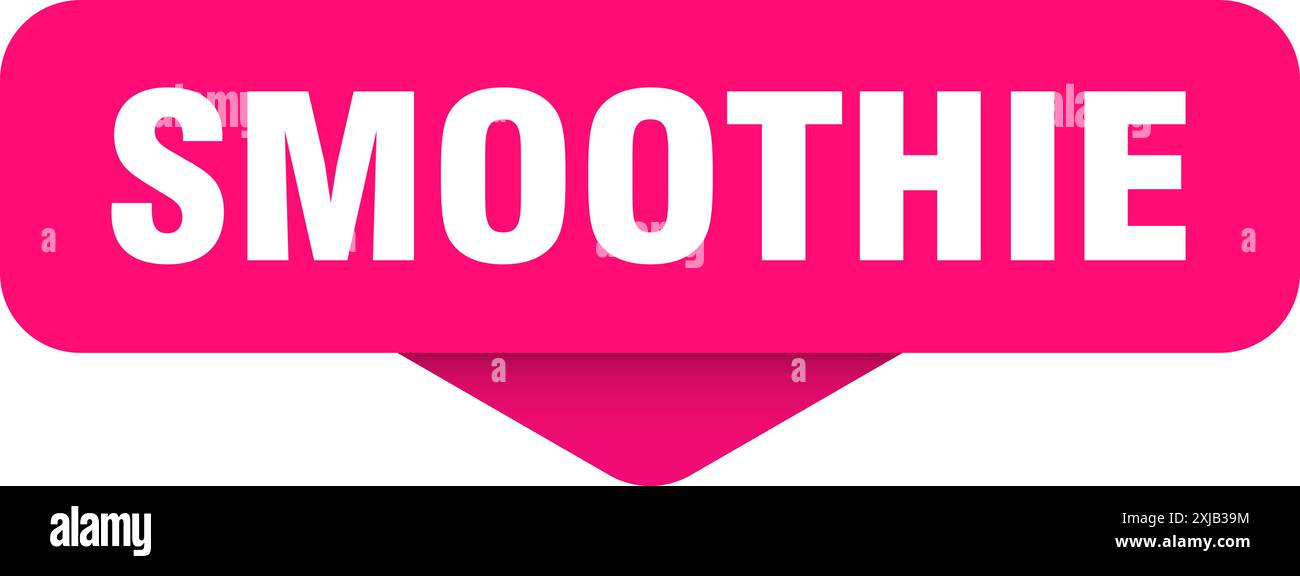 smoothie sticker. smoothie sign on transparent background. rectangular ...