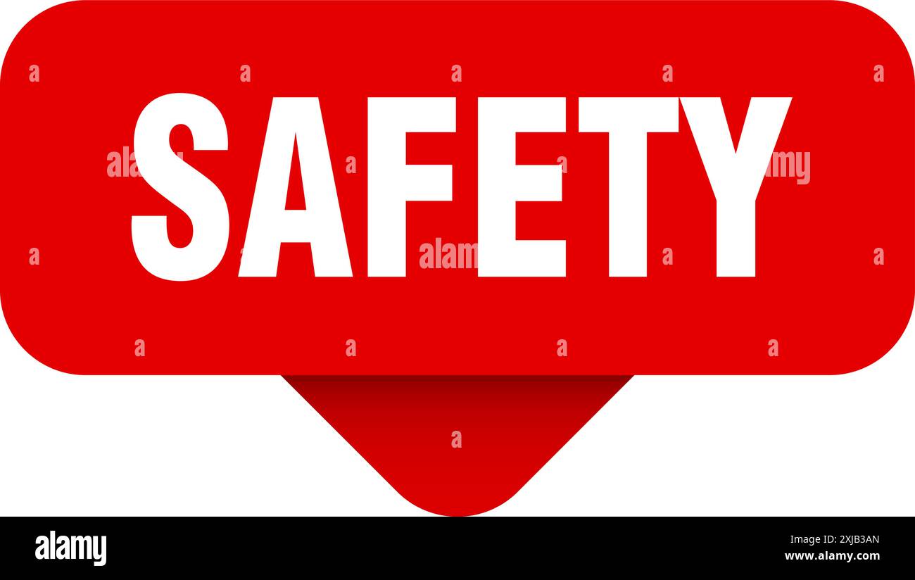 safety sticker. safety sign on transparent background. rectangular ...