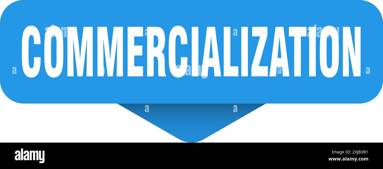 commercialization sticker. commercialization sign on transparent ...