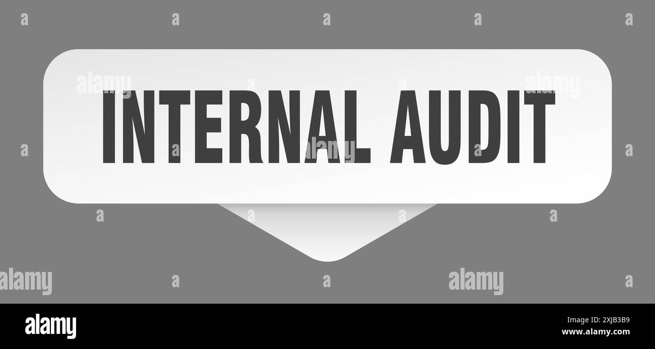internal audit sticker. internal audit sign isolated on gray background ...