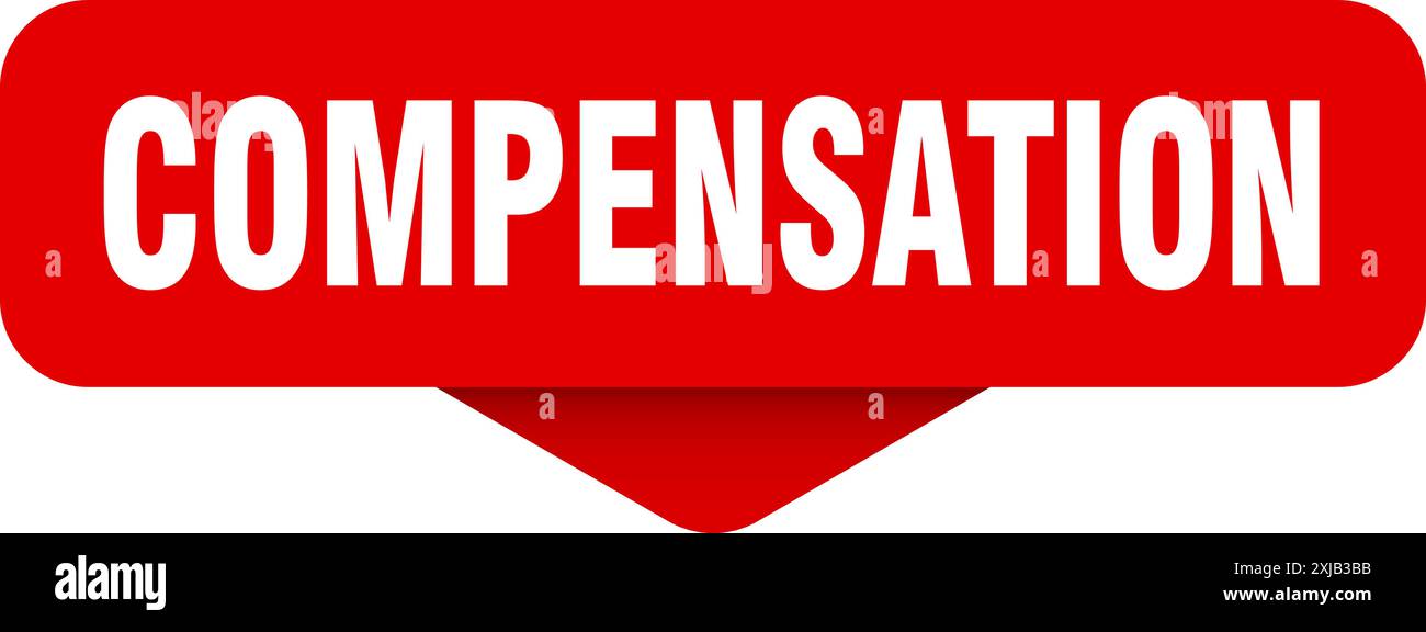 compensation sticker. compensation sign on transparent background ...