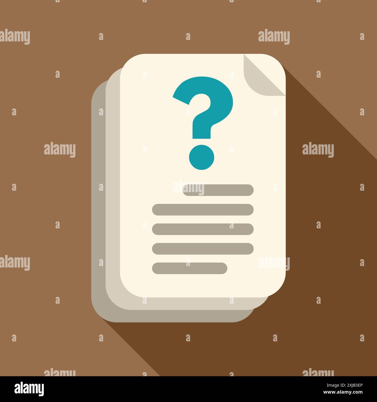 Stack of paper sheets with a question mark is showing a frequently asked questions concept Stock ...