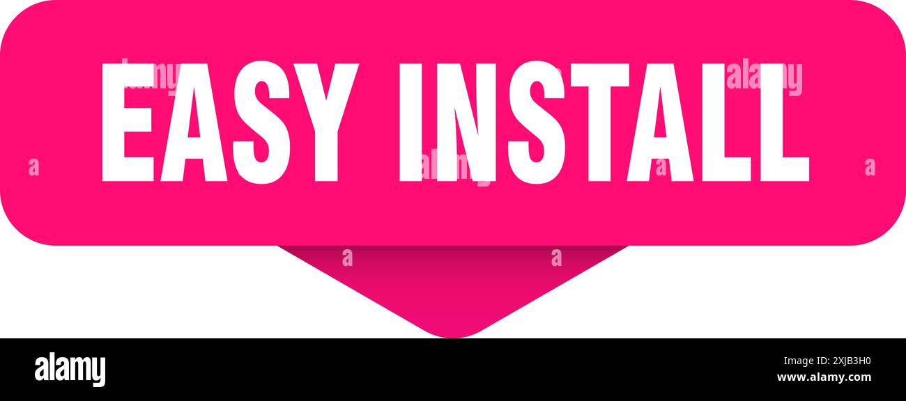 easy install sticker. easy install sign on transparent background ...