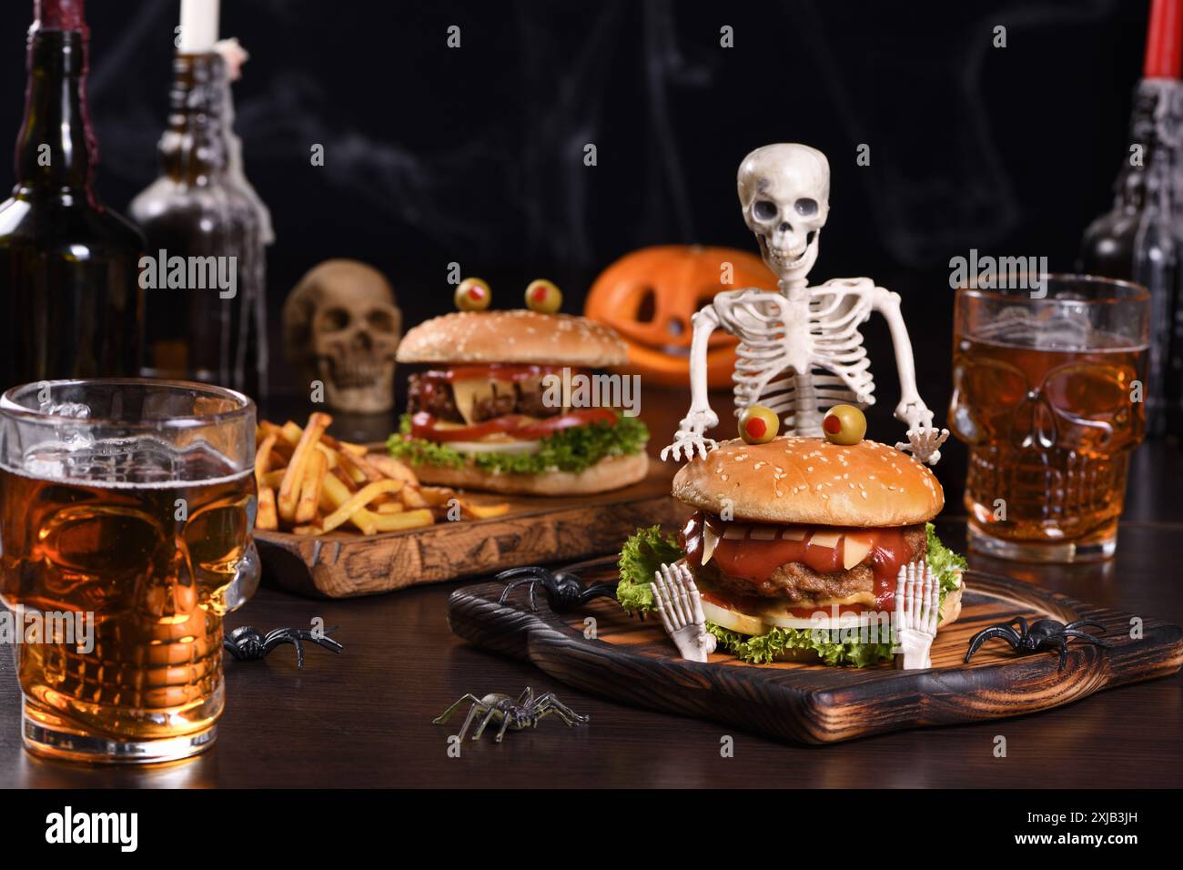 The Monster Burger on a sitting skeleton will definitely lift your ...