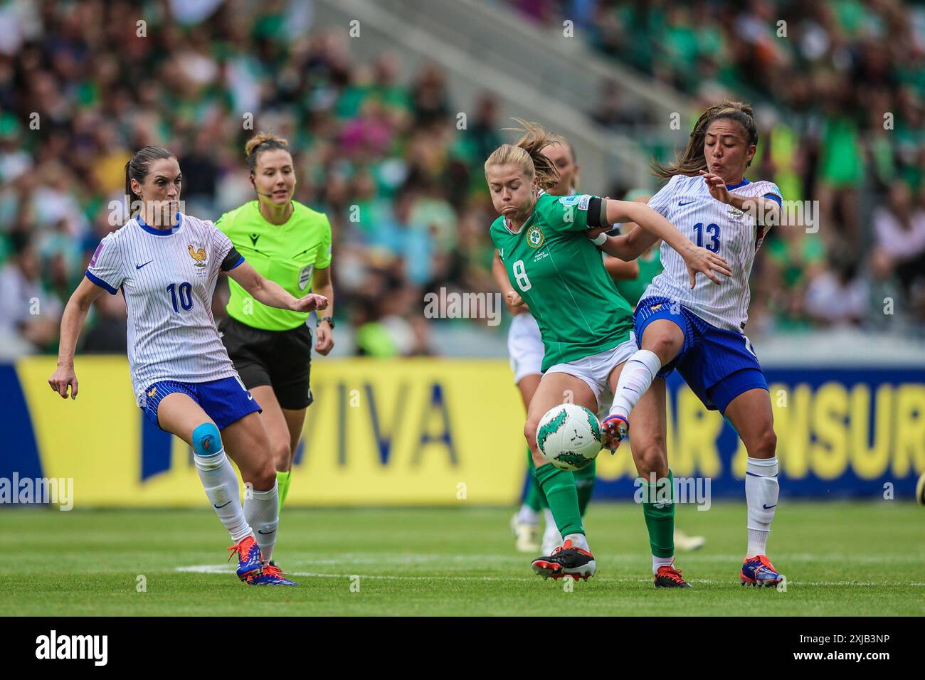 July 16th, 2024, Ruesha Littlejohn of Ireland disputes possession of ...