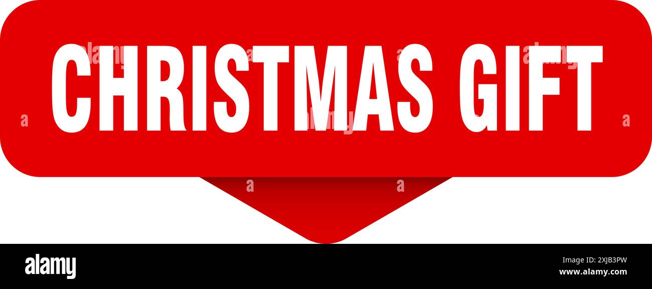 christmas gift sticker. christmas gift sign on transparent background ...