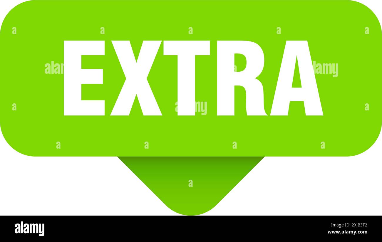 extra sticker. extra sign on transparent background. rectangular button ...