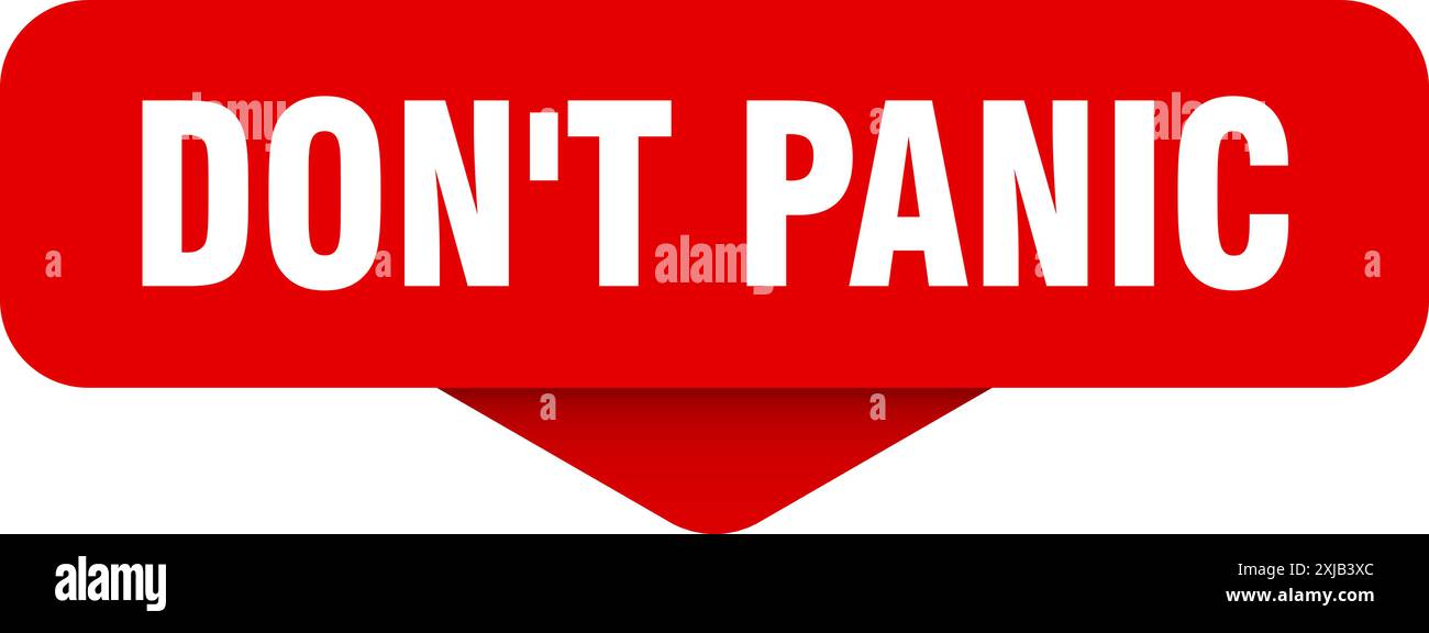 don't panic sticker. don't panic sign on transparent background ...