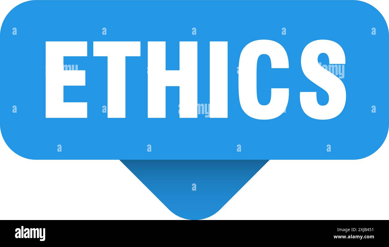 ethics sticker. ethics sign on transparent background. rectangular ...
