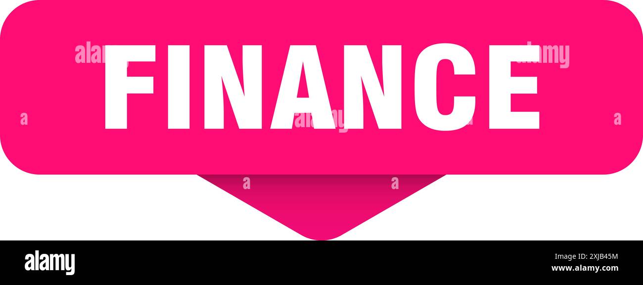 finance sticker. finance sign on transparent background. rectangular ...