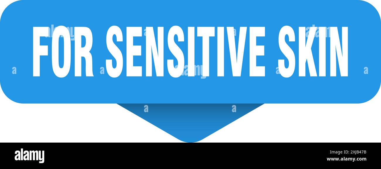 for sensitive skin sticker. for sensitive skin sign on transparent ...