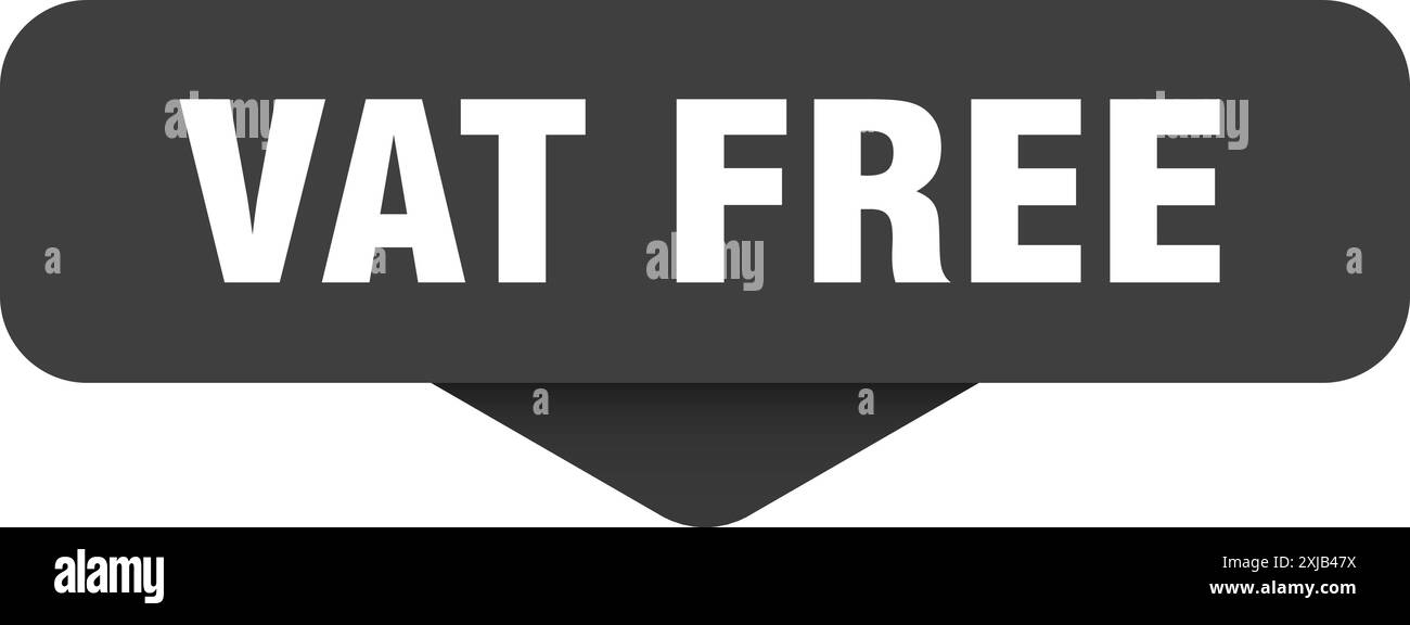 vat free sticker. vat free sign on transparent background. rectangular ...