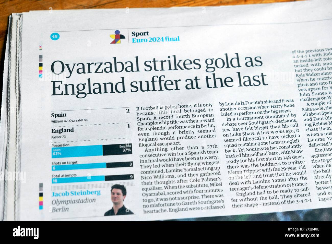 Gareth southgate euro 2024 final spain hi-res stock photography and ...