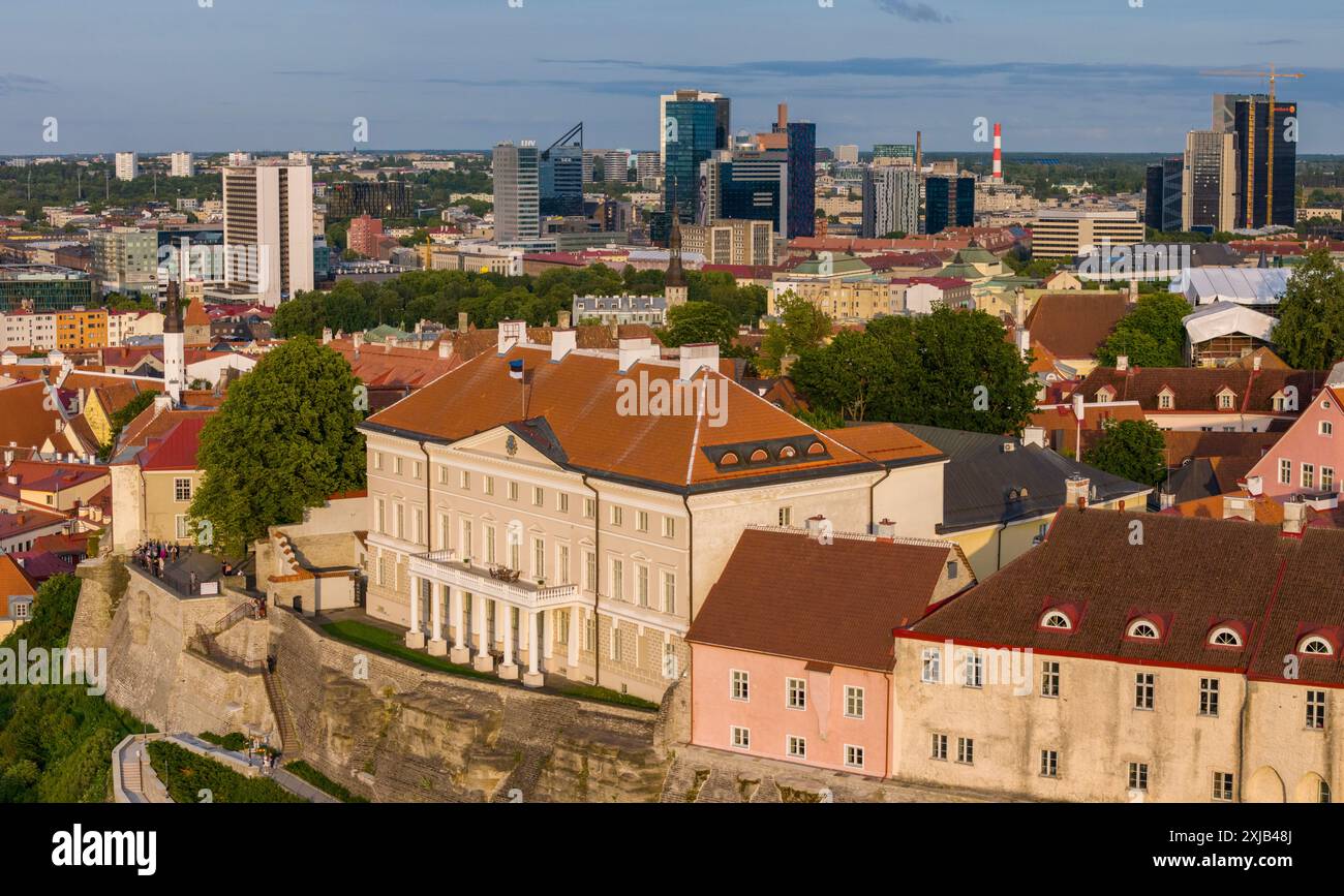 Aerial drone photo of the Tallinn old town in Estonia Stock Photo - Alamy