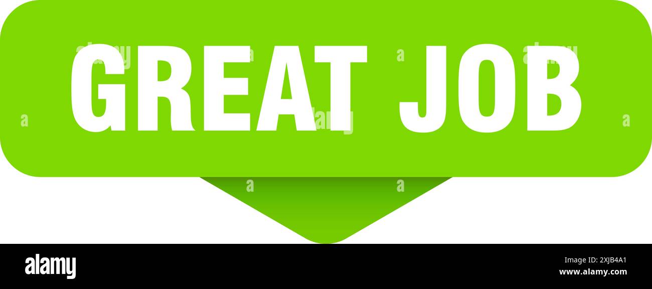 great job sticker. great job sign on transparent background ...