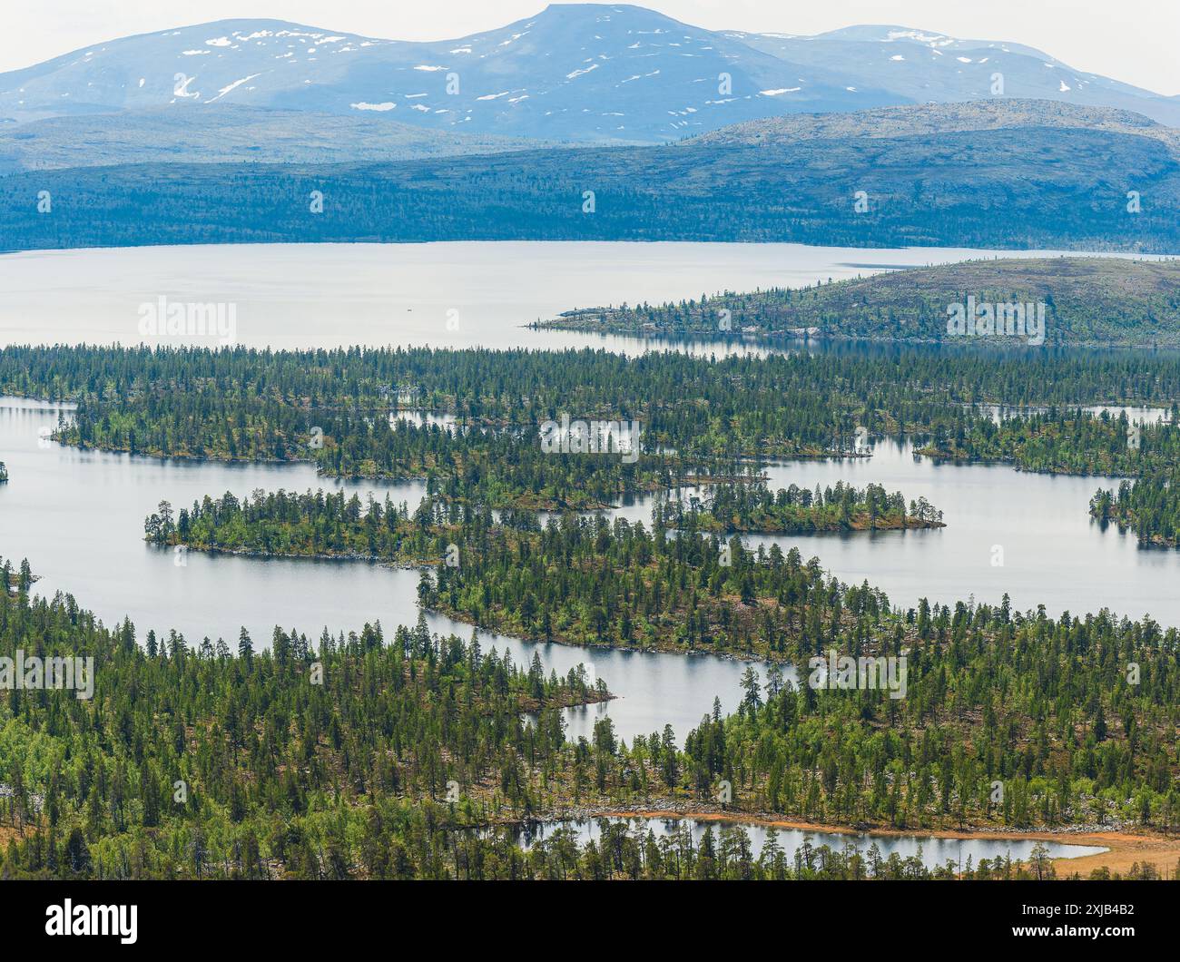 A panoramic view of Rogen Nature Reserve in Sweden, featuring a series ...
