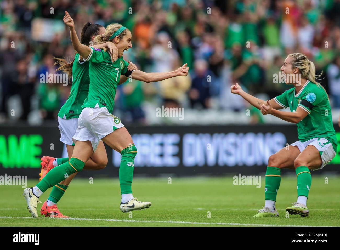 July 16th, 2024, Julie-Ann Russell of Ireland celebrates her goal ...