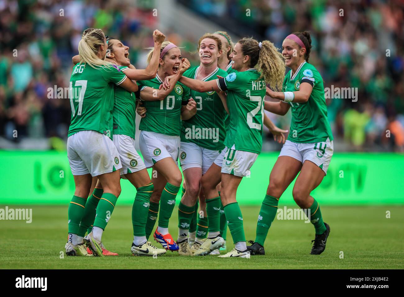 July 16th, 2024, Julie-Ann Russell of Ireland celebrates with her ...