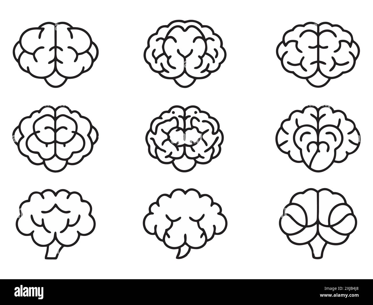 Brain activity Set Different types on white background Stock Vector ... Brain activity Set Different types on white background Stock Vector ...