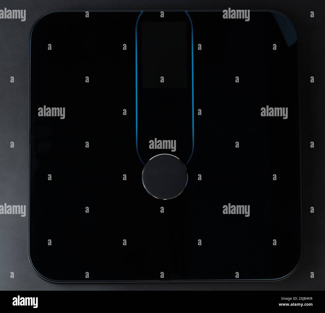 Glass electronic smart wieghts above top close up view Stock Photo - Alamy