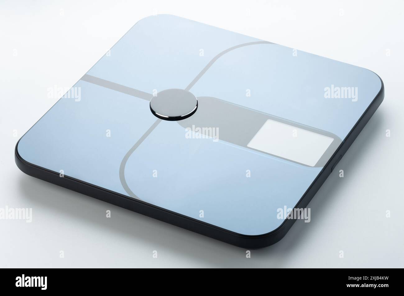 Electronic scale with digital screen perspective view isolated Stock ...