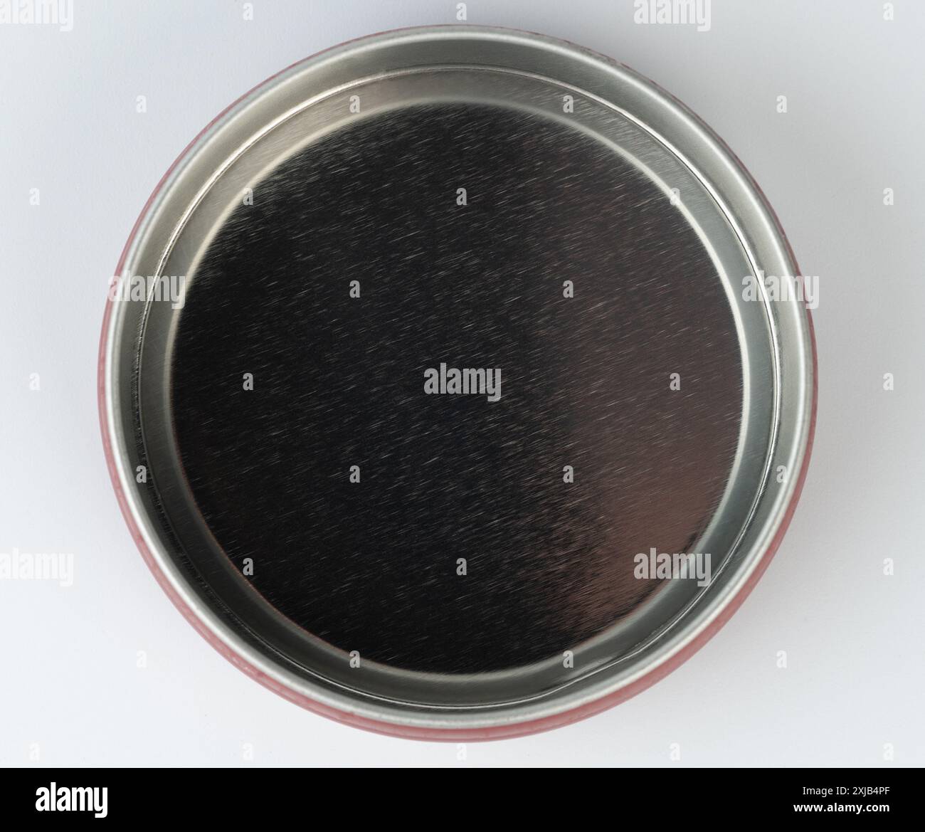 Circle metal box isolated on white studio background Stock Photo - Alamy