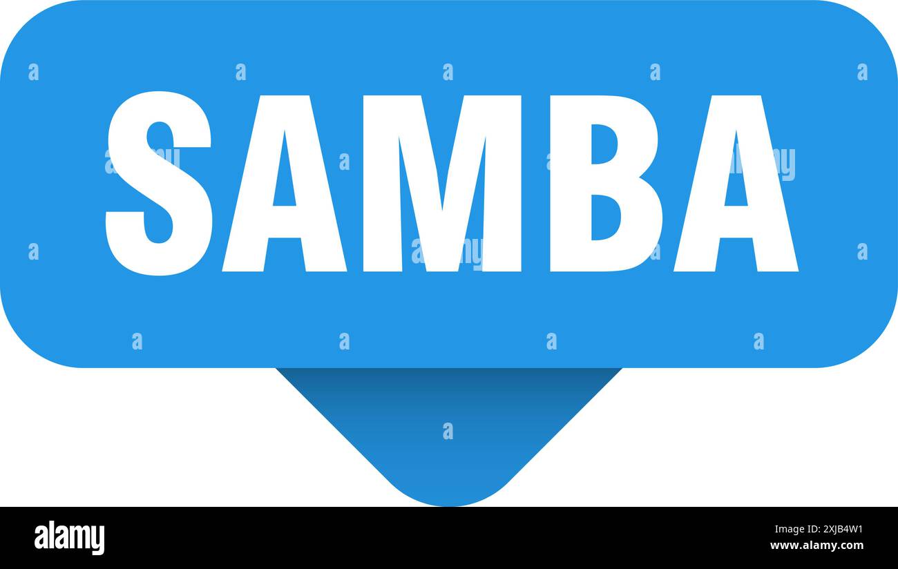 samba sticker. samba sign on transparent background. rectangular button ...