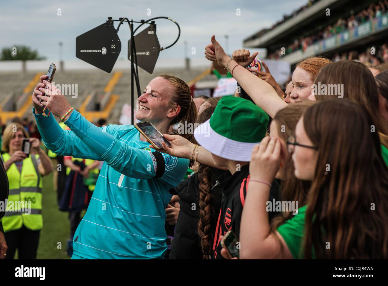 July 16th, 2024, Courtney Brosnan of Ireland takes selfies with fans ...