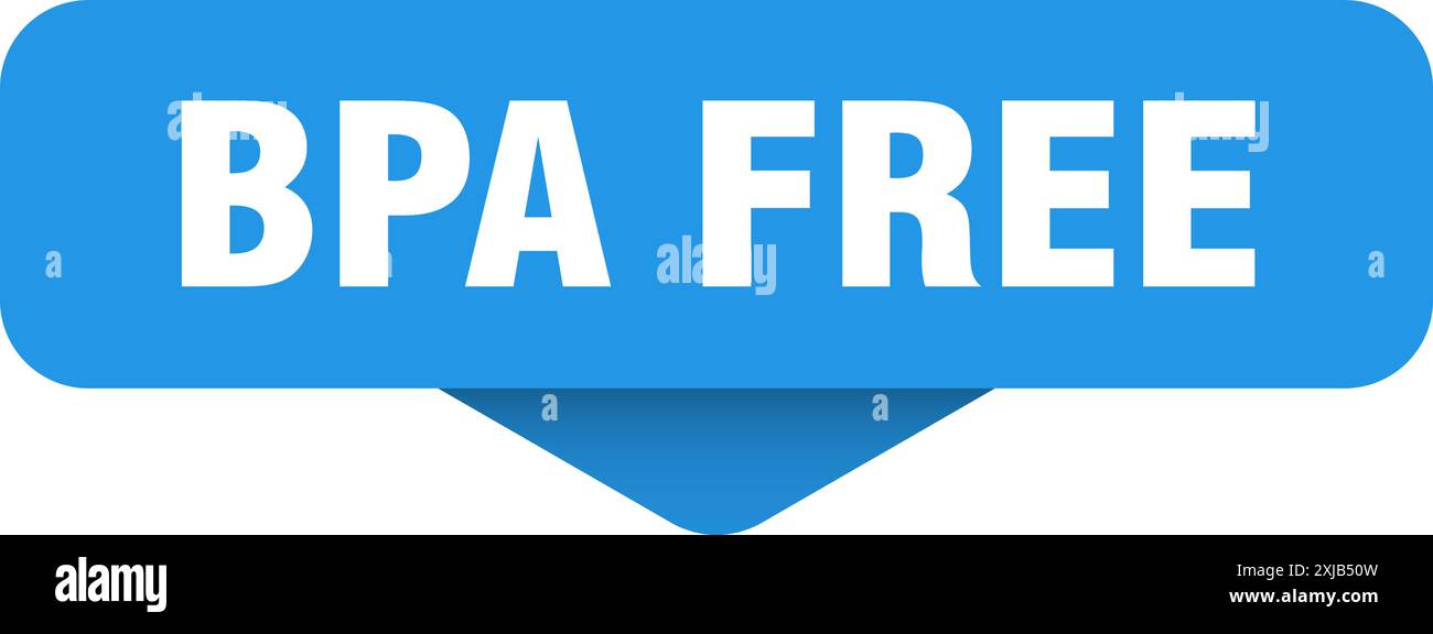 bpa free sticker. bpa free sign on transparent background. rectangular ...