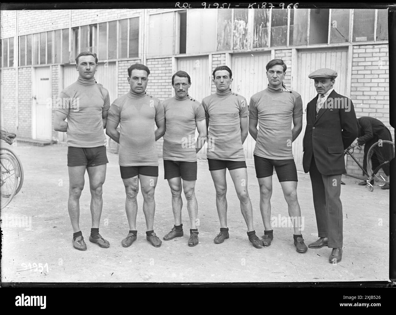 French track cycling team at the 1924 Olympic Games, Paris France Stock ...