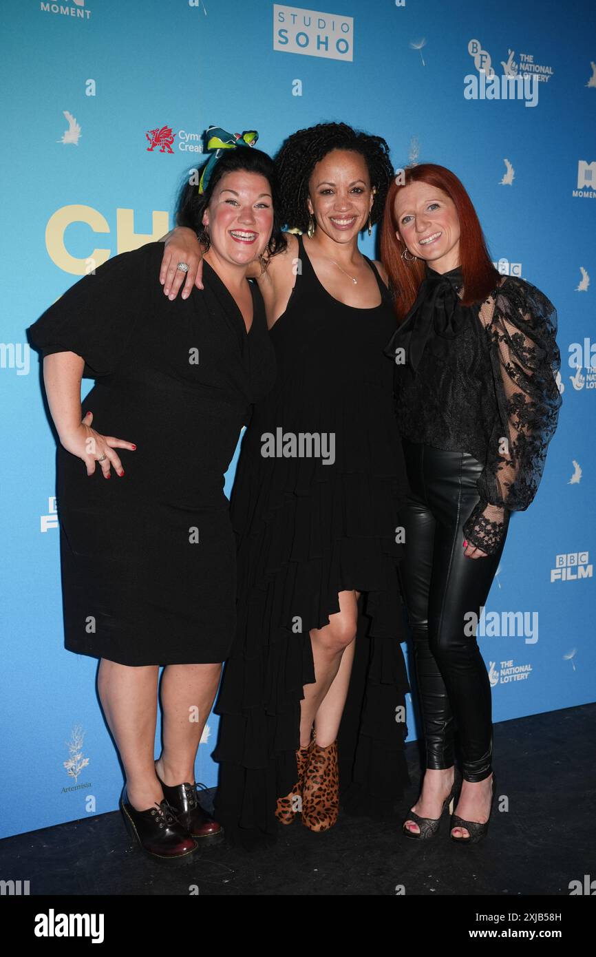 (left to right) Beverly Rudd, Cat Simmons and Emily Aston during a ...