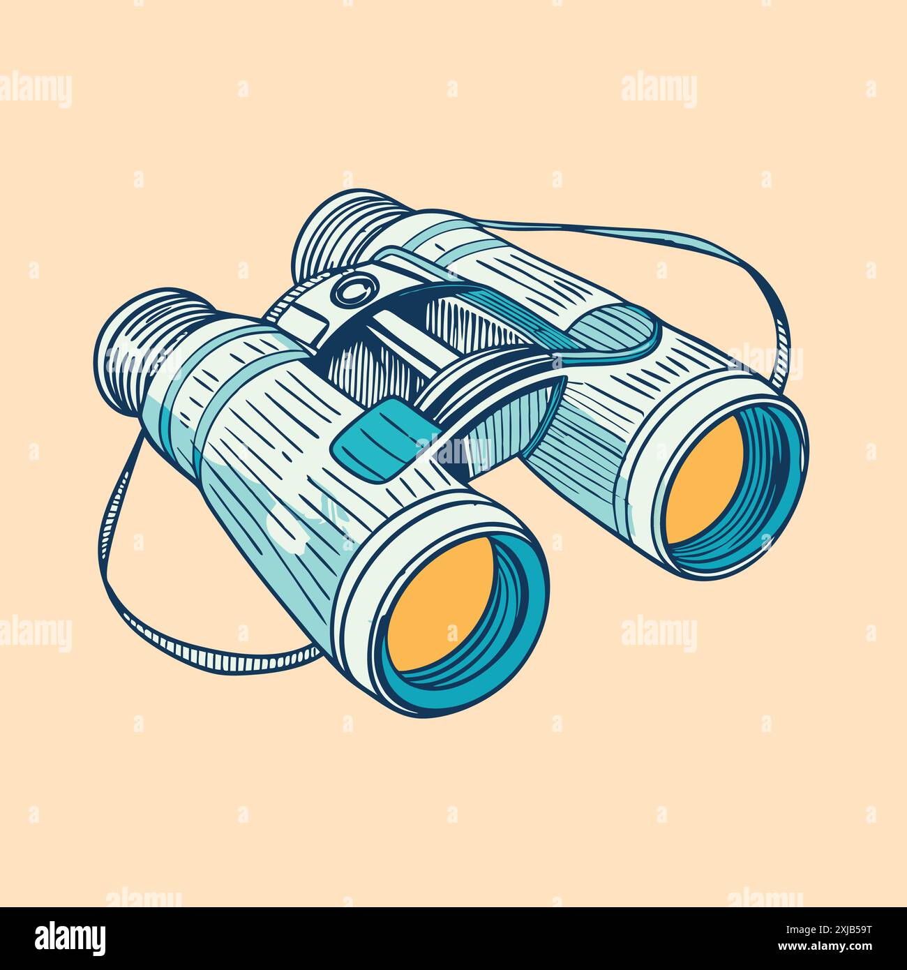 Artistic representation of binoculars, capturing the thrill of ...