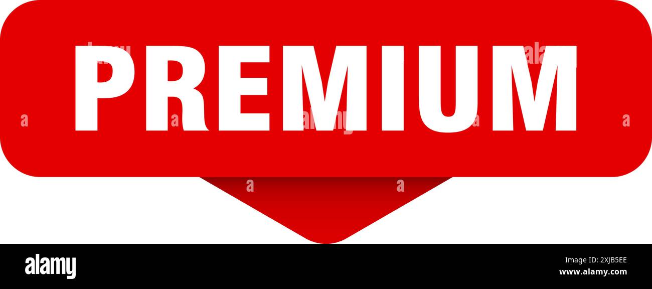 premium sticker. premium sign on transparent background. rectangular ...
