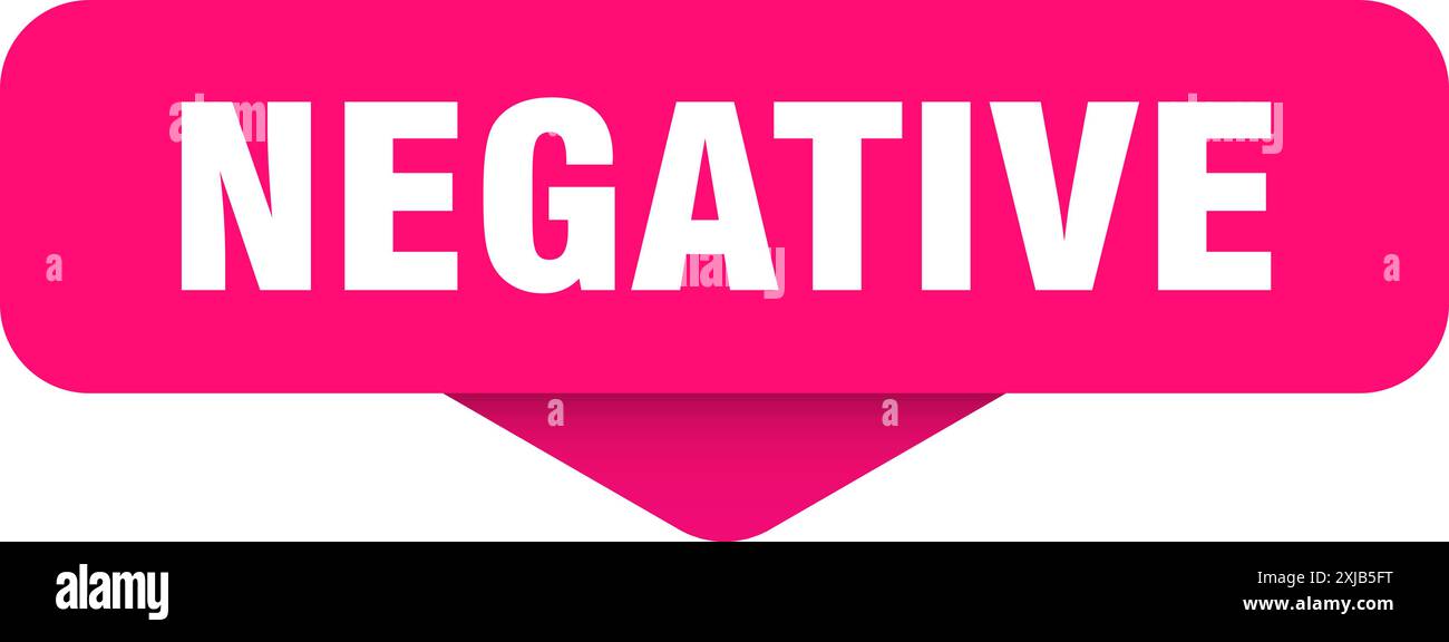 negative sticker. negative sign on transparent background. rectangular ...