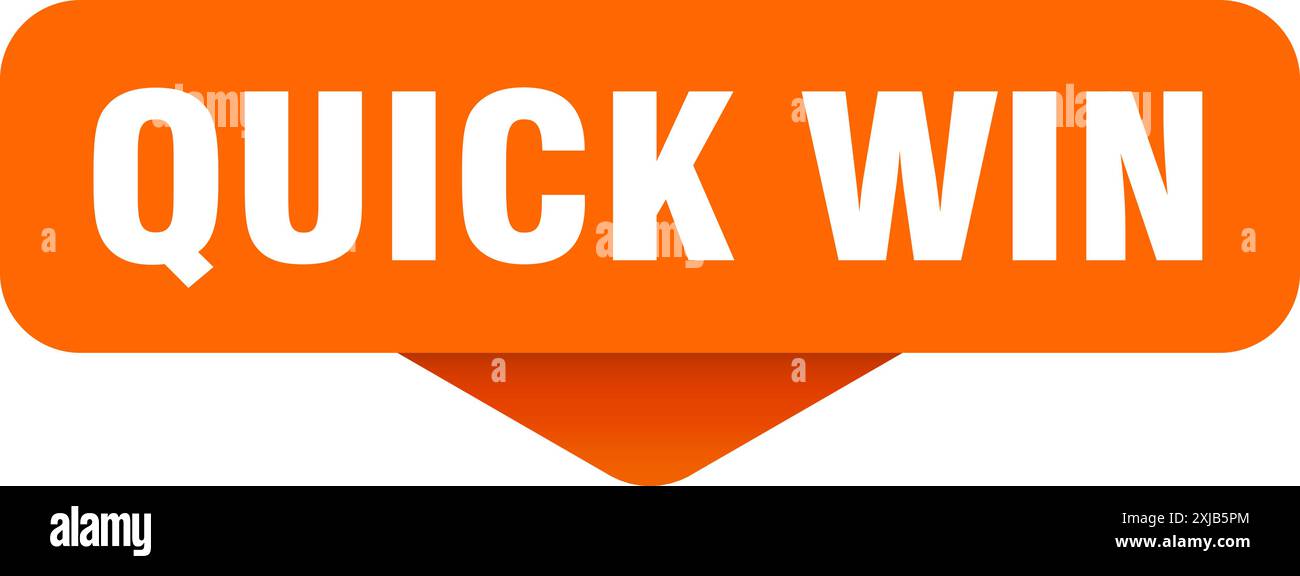quick win sticker. quick win sign on transparent background ...
