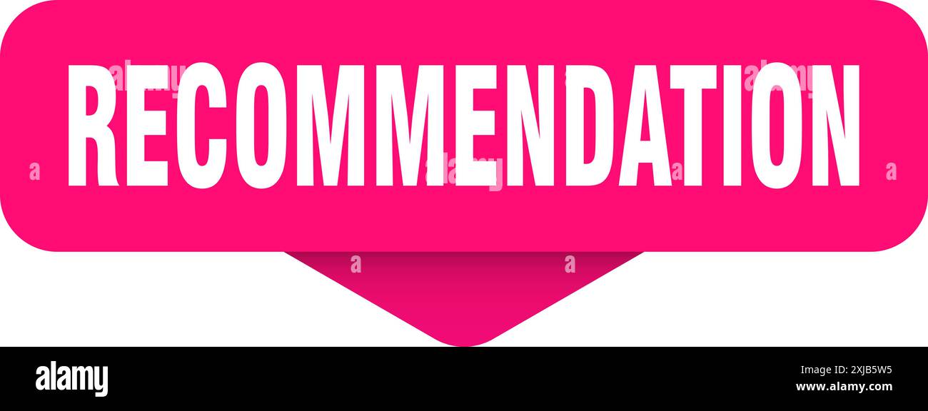 recommendation sticker. recommendation sign on transparent background ...