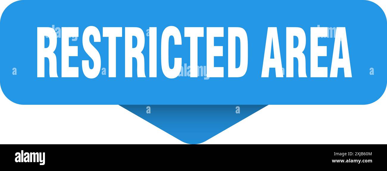 restricted area sticker. restricted area sign on transparent background ...