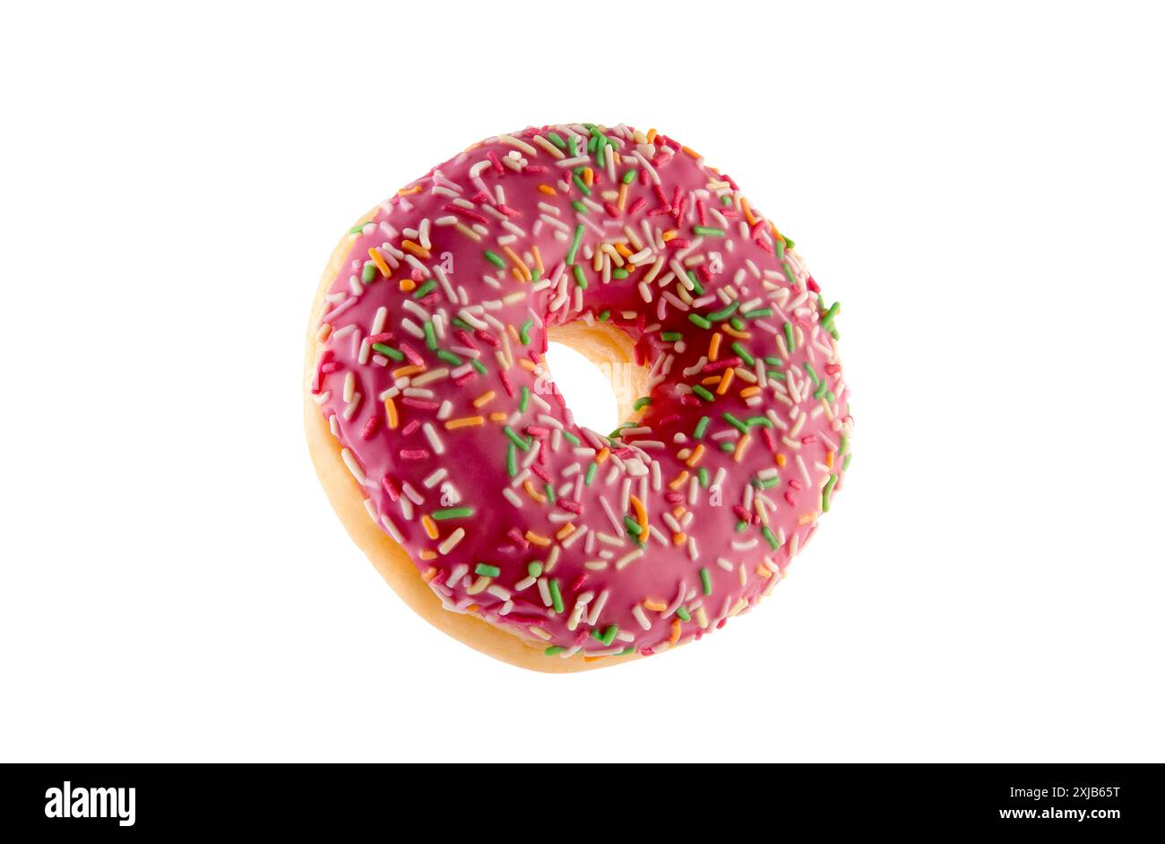 Delicious sweet donut white icing Cut Out Stock Images & Pictures - Alamy