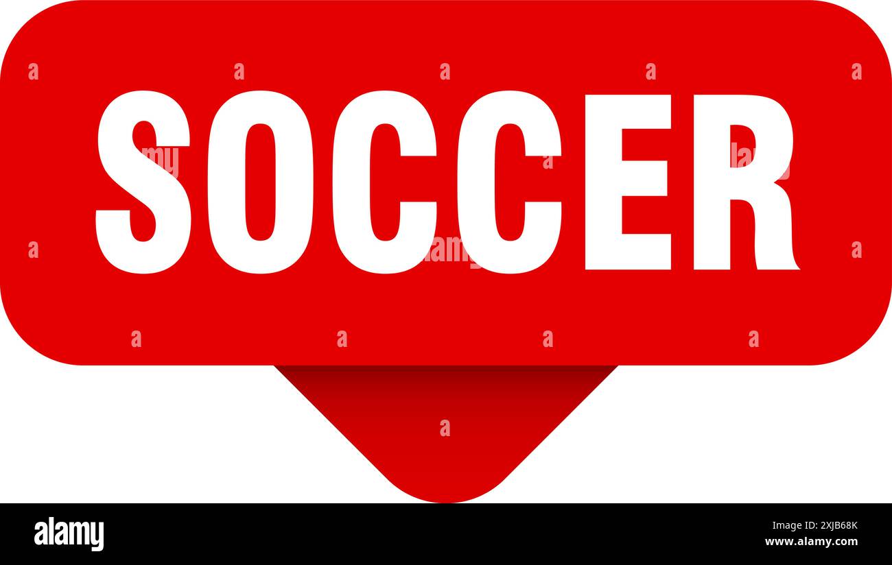 soccer sticker. soccer sign on transparent background. rectangular ...