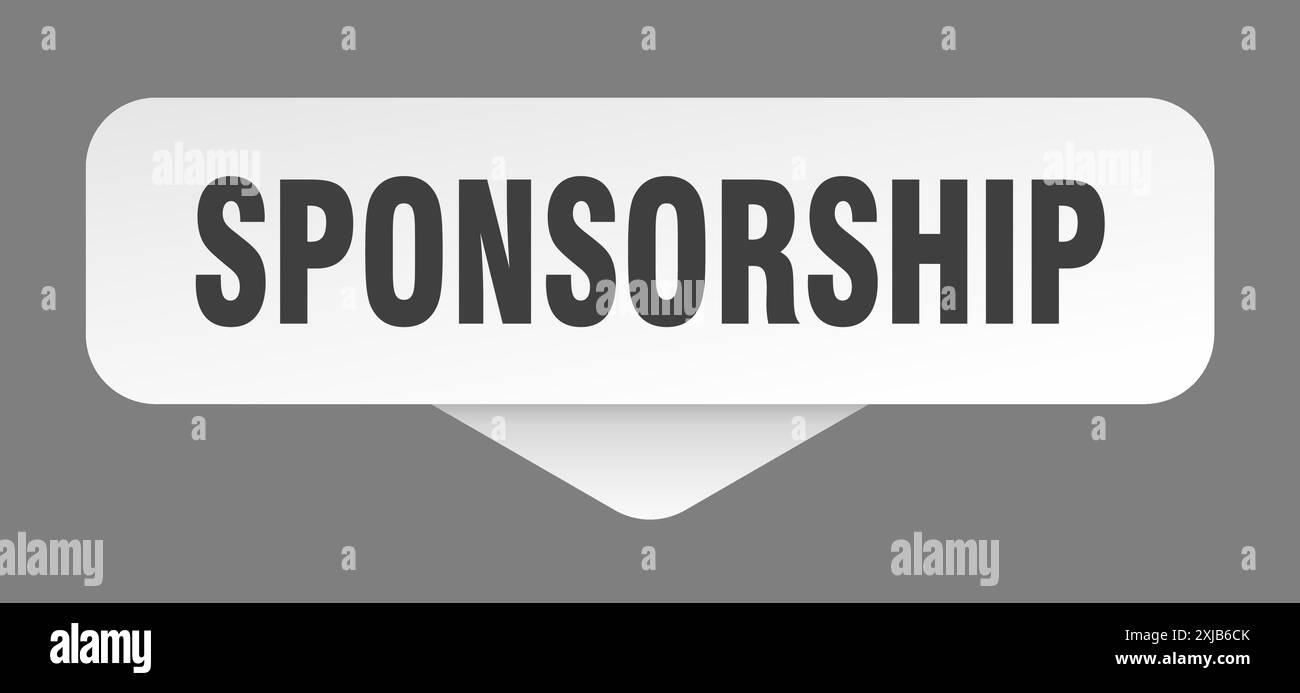 sponsorship sticker. sponsorship sign isolated on gray background ...