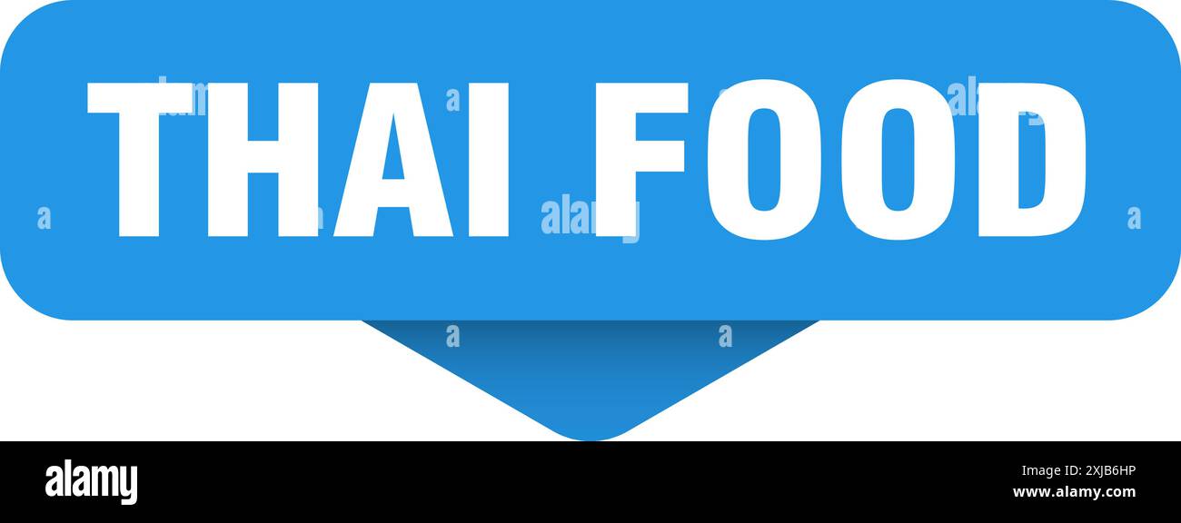 thai food sticker. thai food sign on transparent background ...