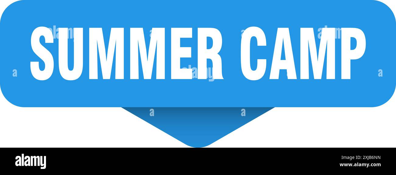 summer camp sticker. summer camp sign on transparent background ...