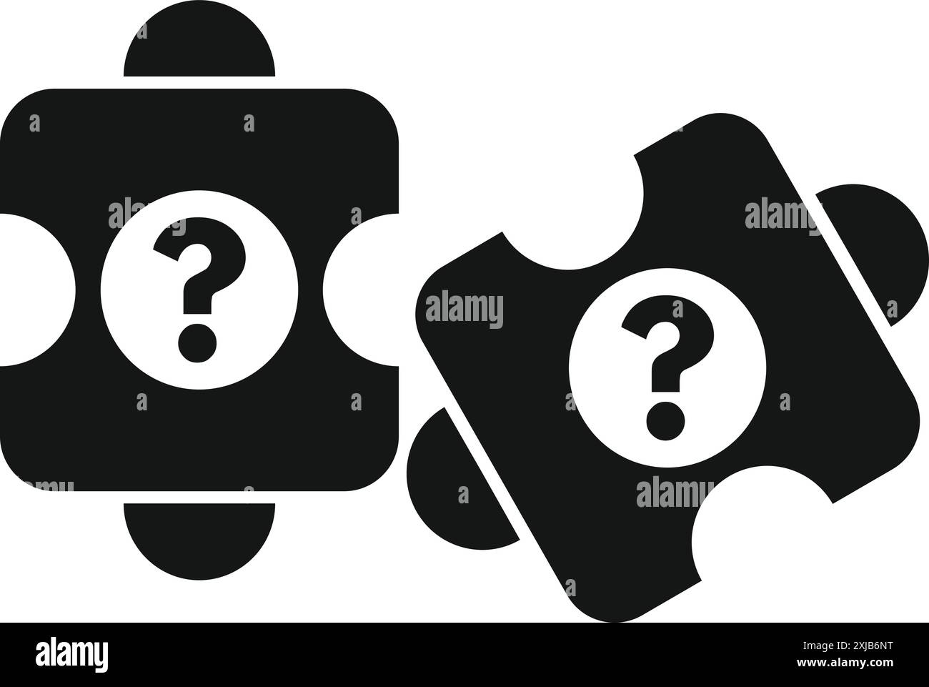 Puzzle pieces presenting question marks representing problem solving ...