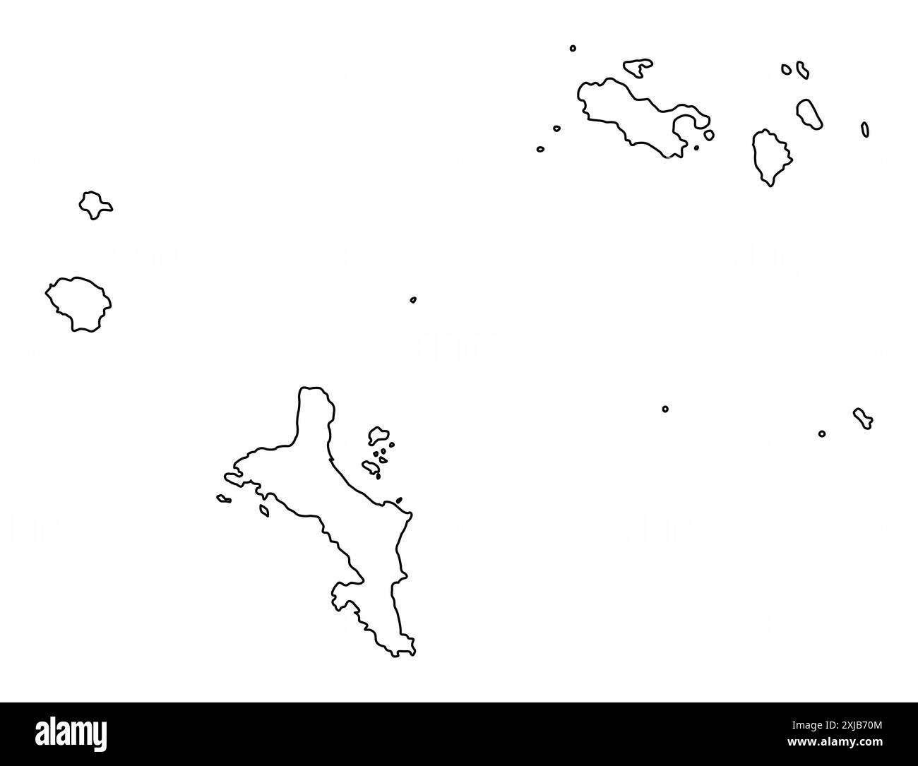 Seychelles outline map isolated on white background Stock Vector Image ...