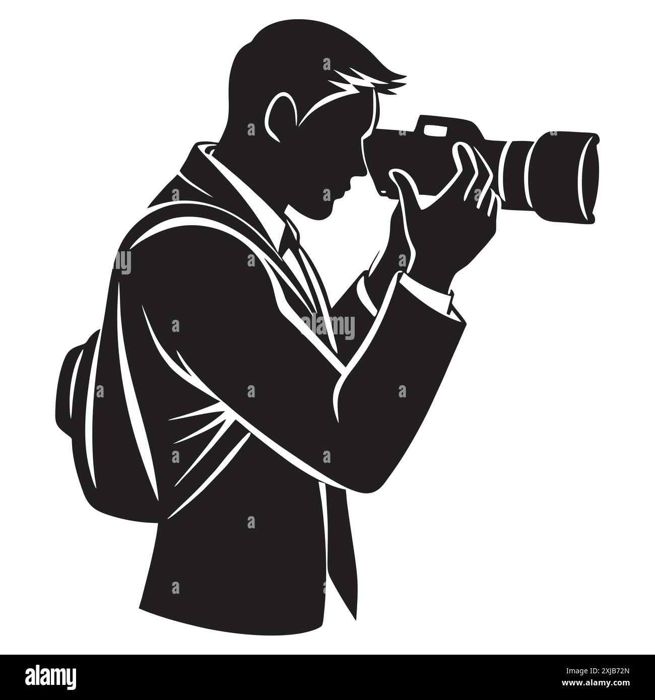 Photographer man camera silhouette vector illustration Stock Vector ... Photographer man camera silhouette vector illustration Stock Vector ...