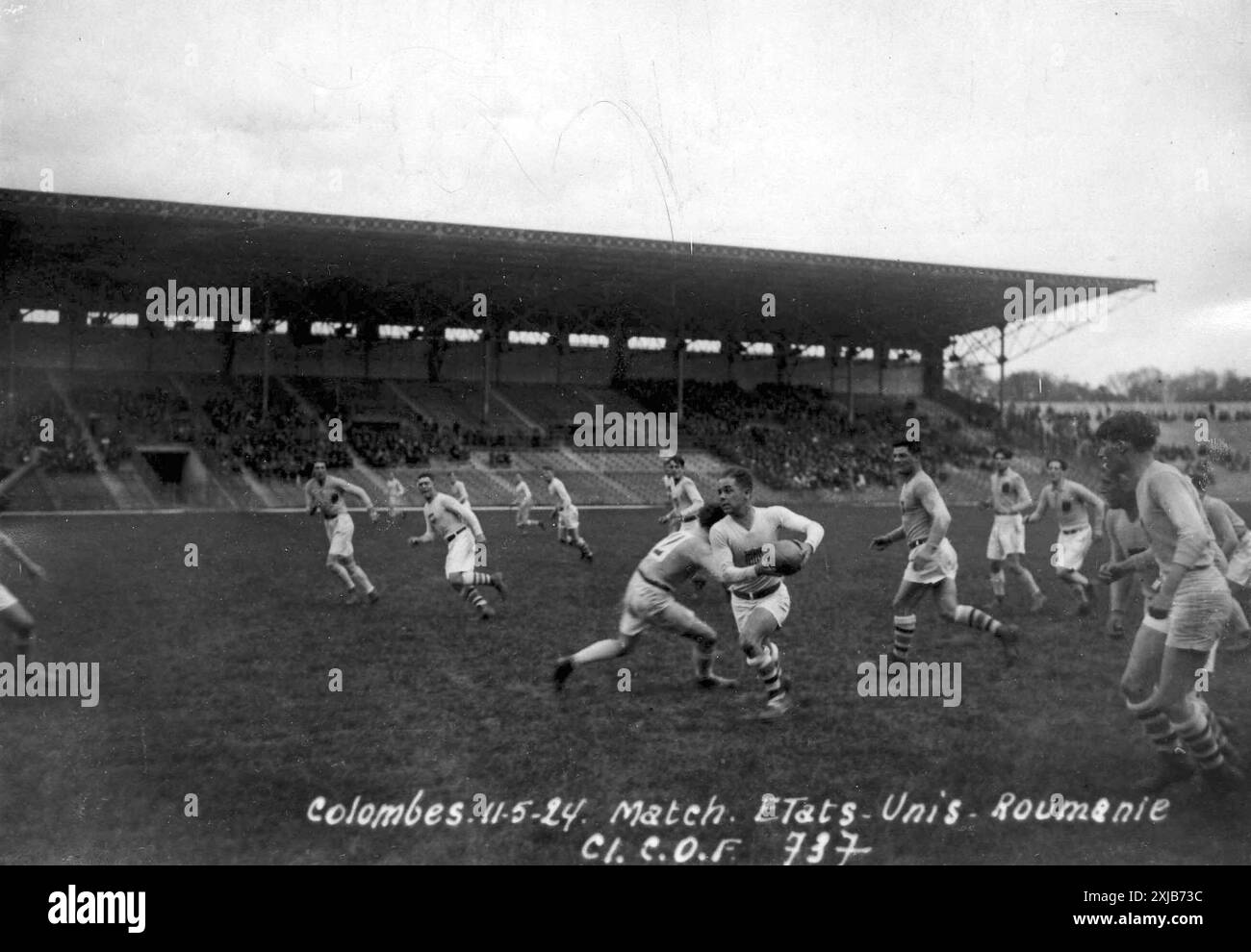 RUGBY - USA vs Romania at the Summer Olympics of Paris 1924 - Colombes ...