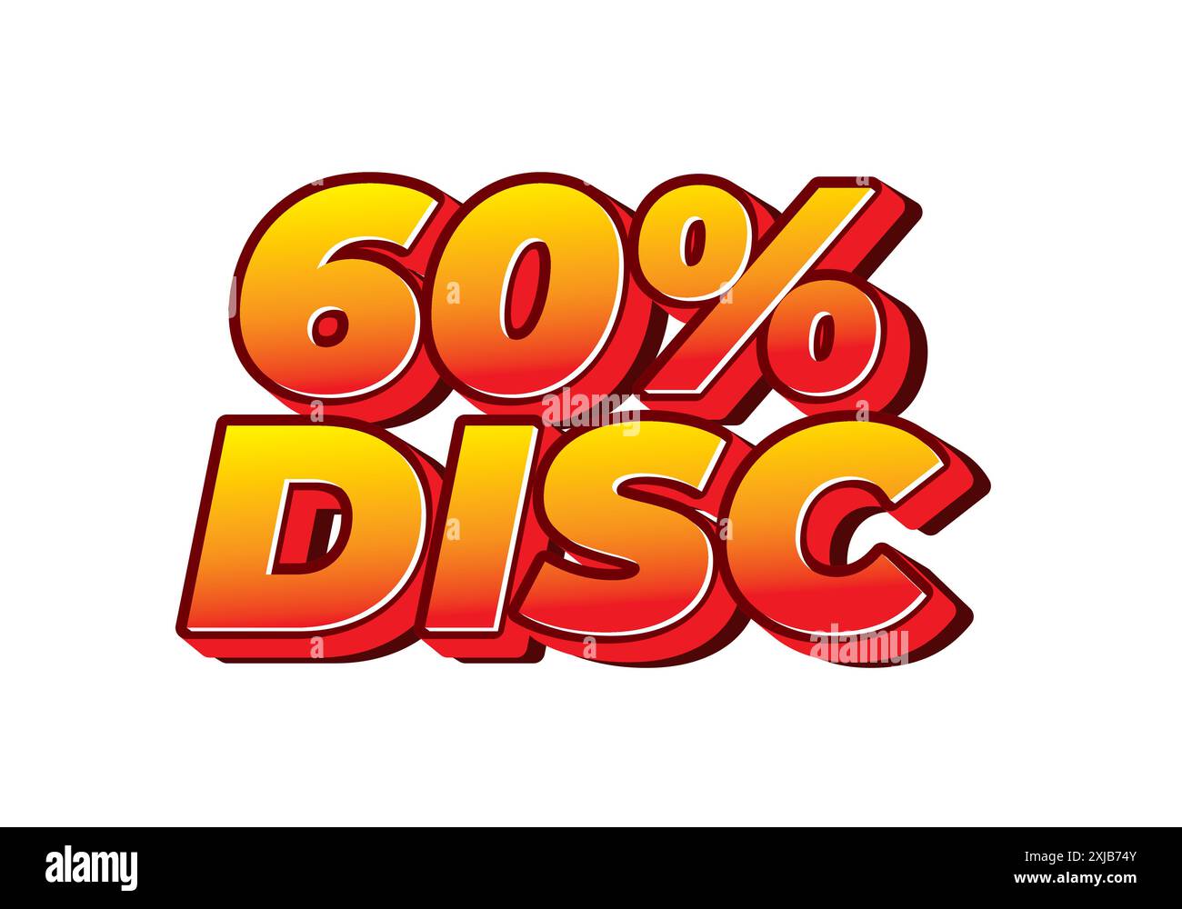 3d render 60% percent Stock Vector Images - Alamy