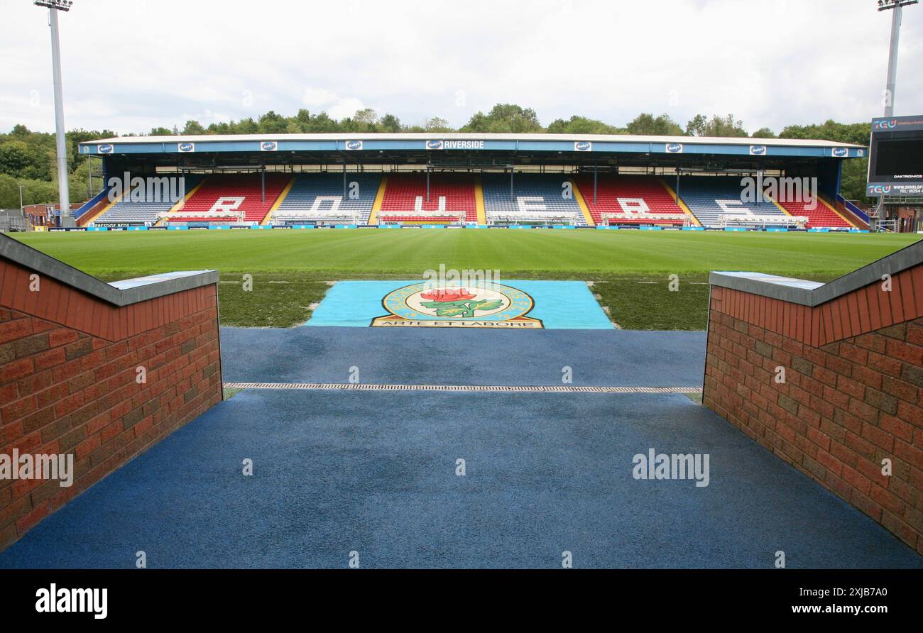 A view of the Riverside Stand from the players tunnel, Ewood Park ...