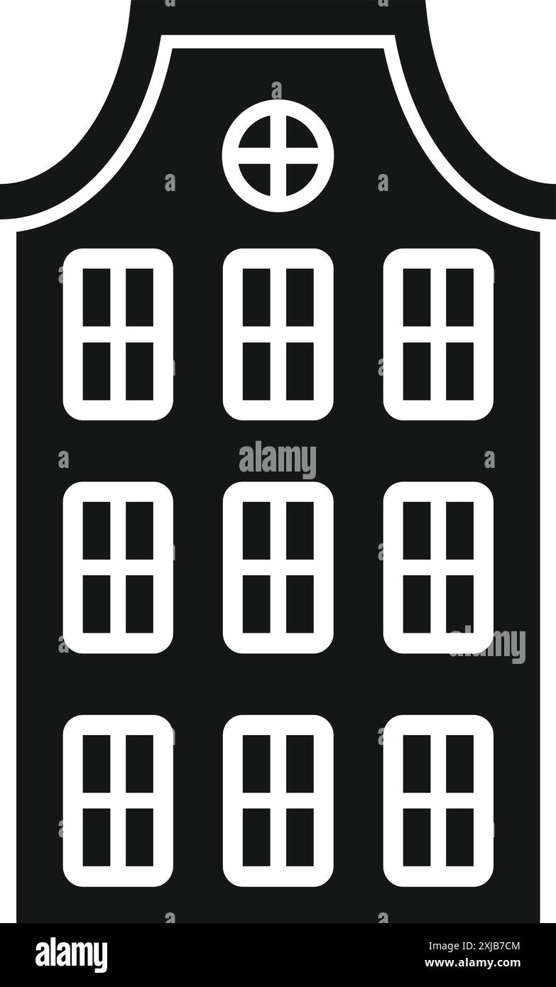 Stepped house gable Stock Vector Images - Alamy