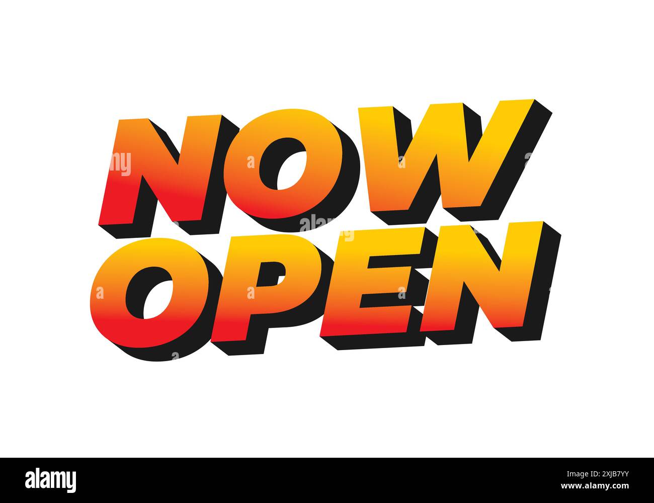 Open now text effect hi-res stock photography and images - Alamy